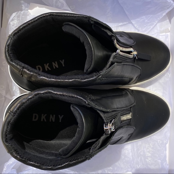 Dkny | Shoes | Nwt Dkny Connie Leather Slipon Wedge Sneakers | Poshmark